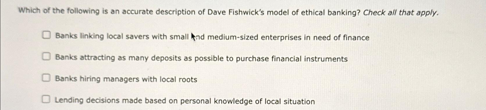 Solved Which of the following is an accurate description of | Chegg.com