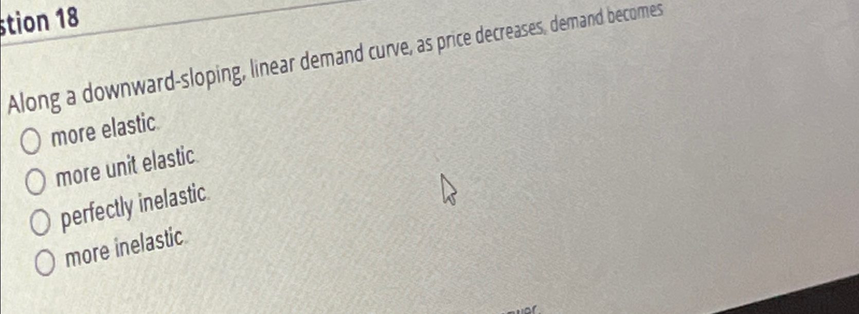 Solved Along a downward-sloping, linear demand curve, as | Chegg.com