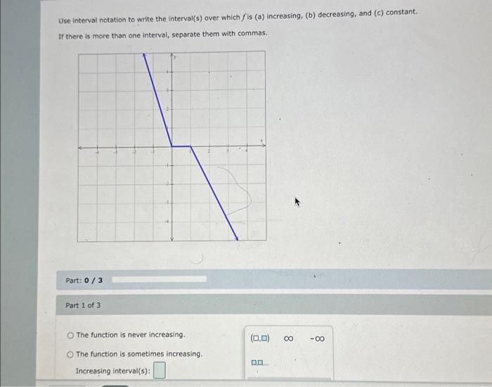 Solved Use interval notation to write the interval(s) over | Chegg.com