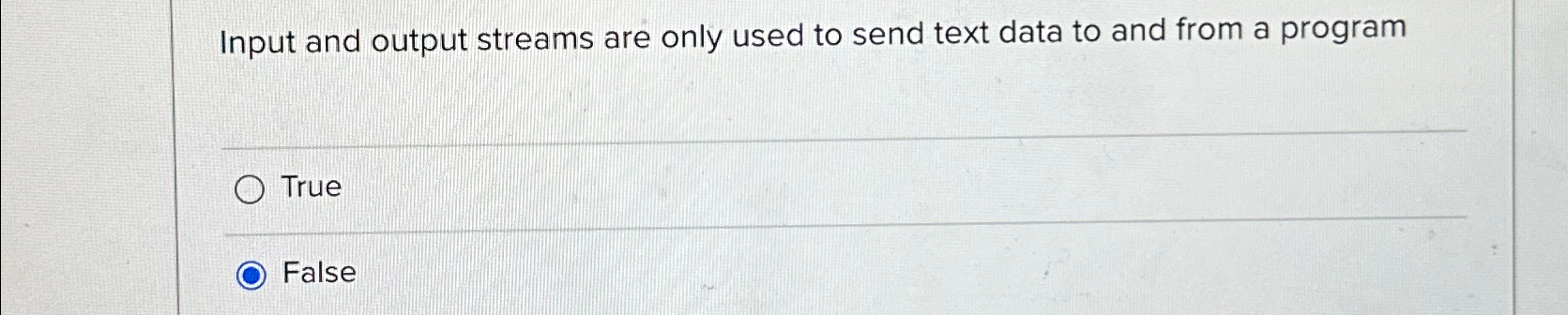 Input and output streams are only used to send text | Chegg.com