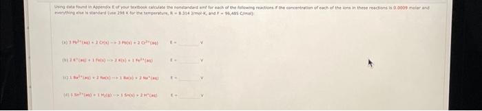 Solved Using data found in Appendix E of your textbook | Chegg.com
