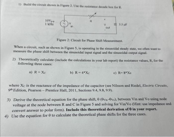 Solved 1) Build the circuit shown in Figure 2. Use the | Chegg.com
