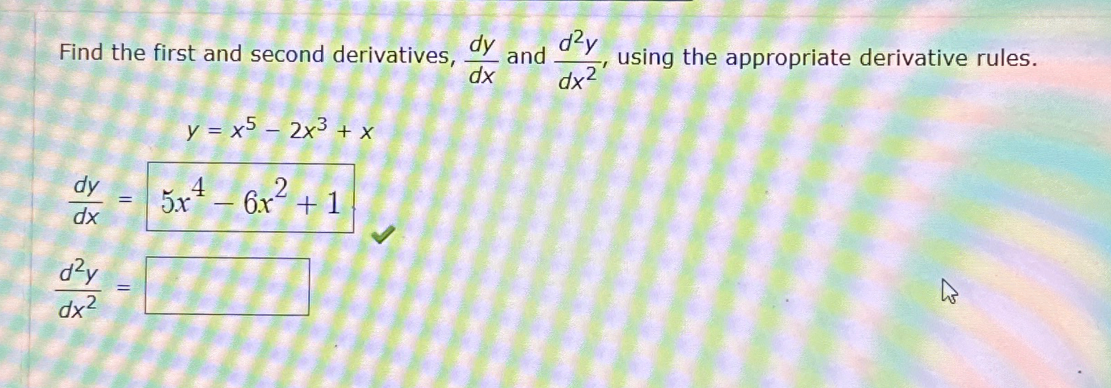 Solved Find the first and second derivatives, dydx ﻿and | Chegg.com