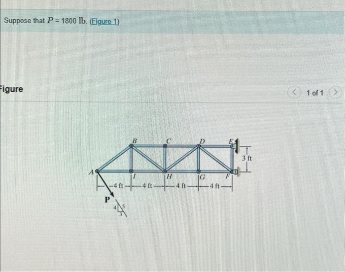 Solved Suppose that P=1800lb. (Figure 1)Determine the force | Chegg.com