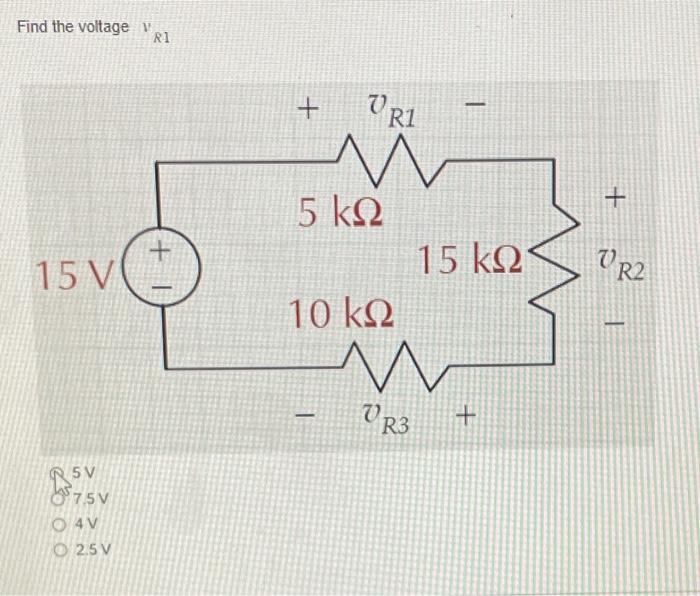 Solved Find the voltage VR1 | Chegg.com