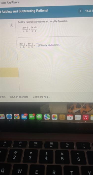 Solved Subtract. Simplify the result if possible. | Chegg.com