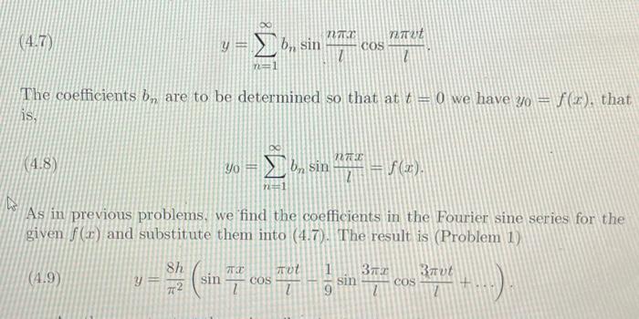 Solved Complete the plucked string problem 1 to get equation | Chegg.com