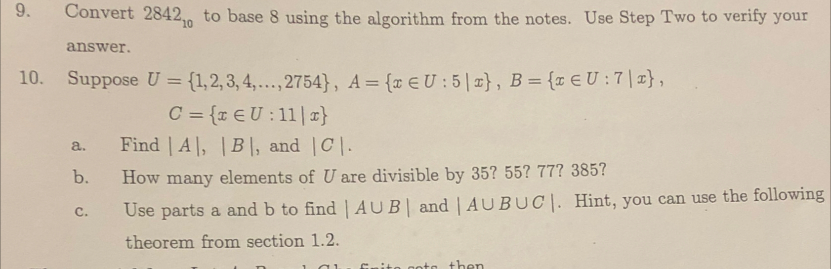 Solved Convert 284210 ﻿to base 8 ﻿using the algorithm from | Chegg.com