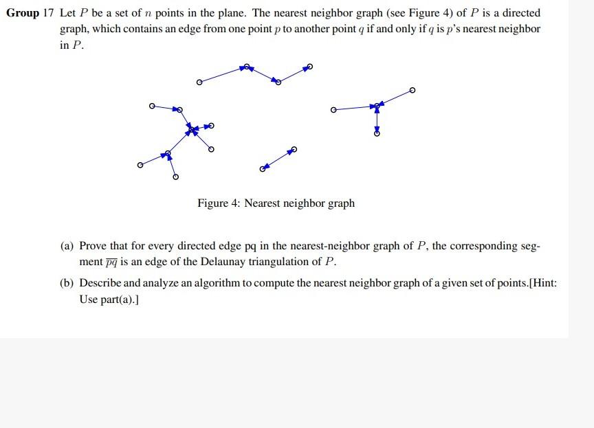Solved Group 17 Let P be a set of n points in the plane. The | Chegg.com