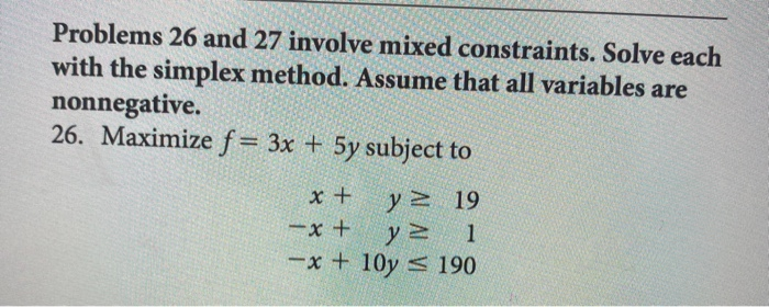 Solved BE Problems 26 and 27 involve mixed constraints. | Chegg.com