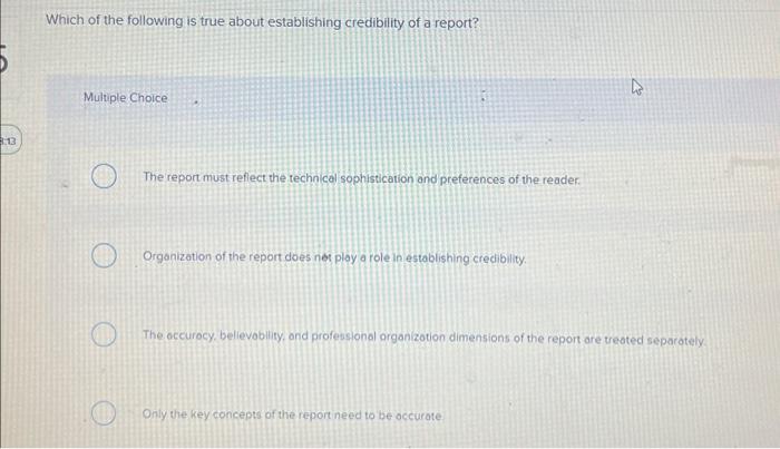 Solved Which of the following is true about establishing | Chegg.com