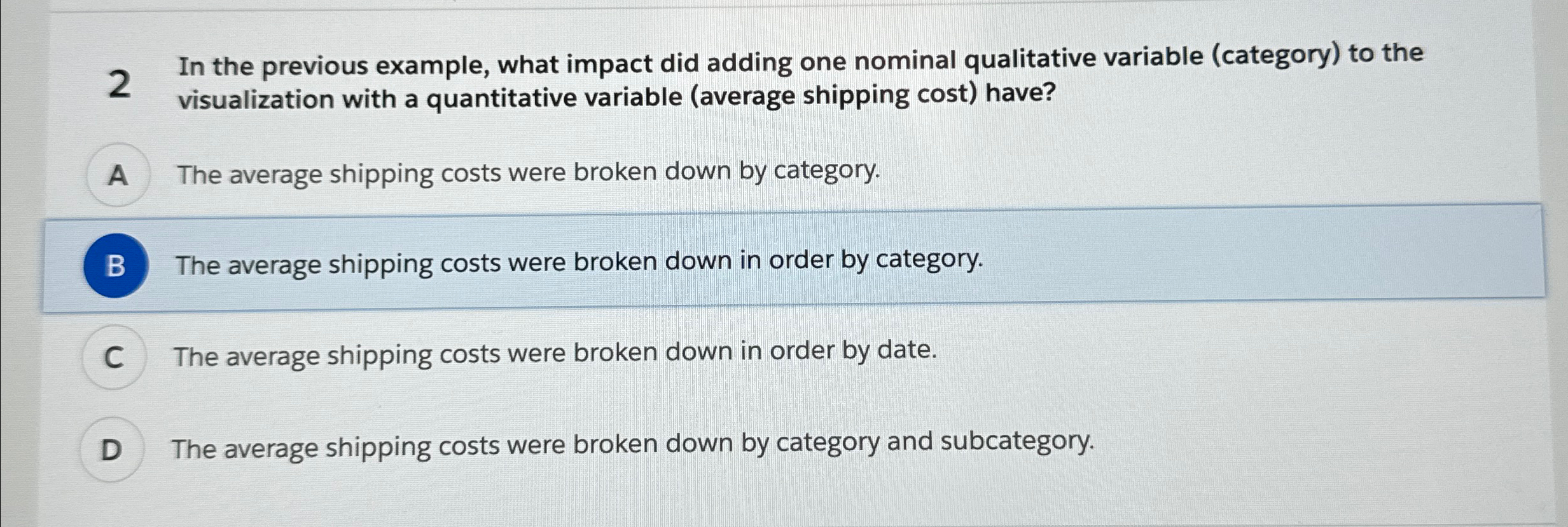 Solved 2 ﻿In the previous example, what impact did adding | Chegg.com