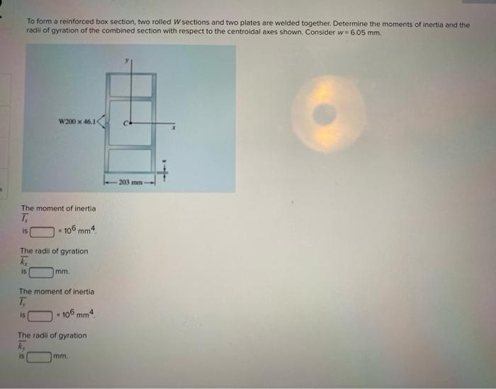 Solved To form a reinforced box section, two rolled W | Chegg.com