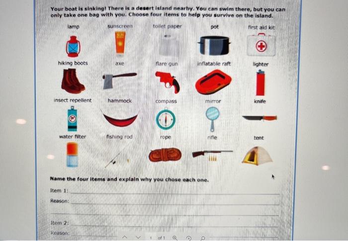 Solved critical thinking -survival Due today at 11:59 PM | Chegg.com