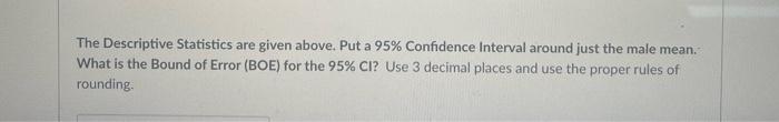 Solved Two Sample Mean Problem. This problem focuses on a | Chegg.com