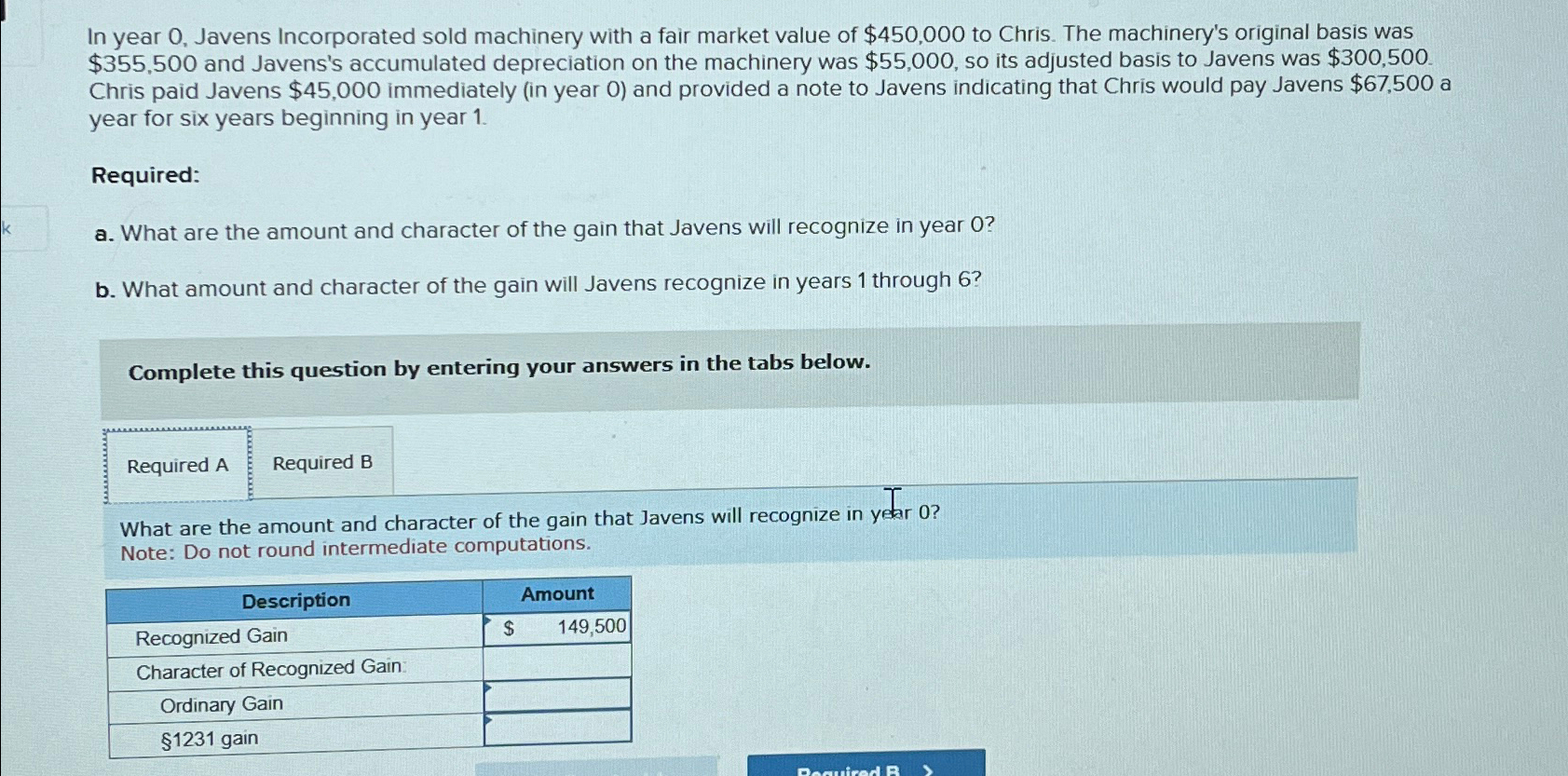 Solved In year 0, ﻿Javens Incorporated sold machinery with a | Chegg.com