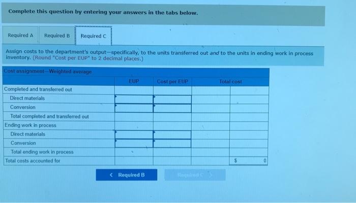Solved Exercise 3-12 (Static) Weighted average: Cost per | Chegg.com