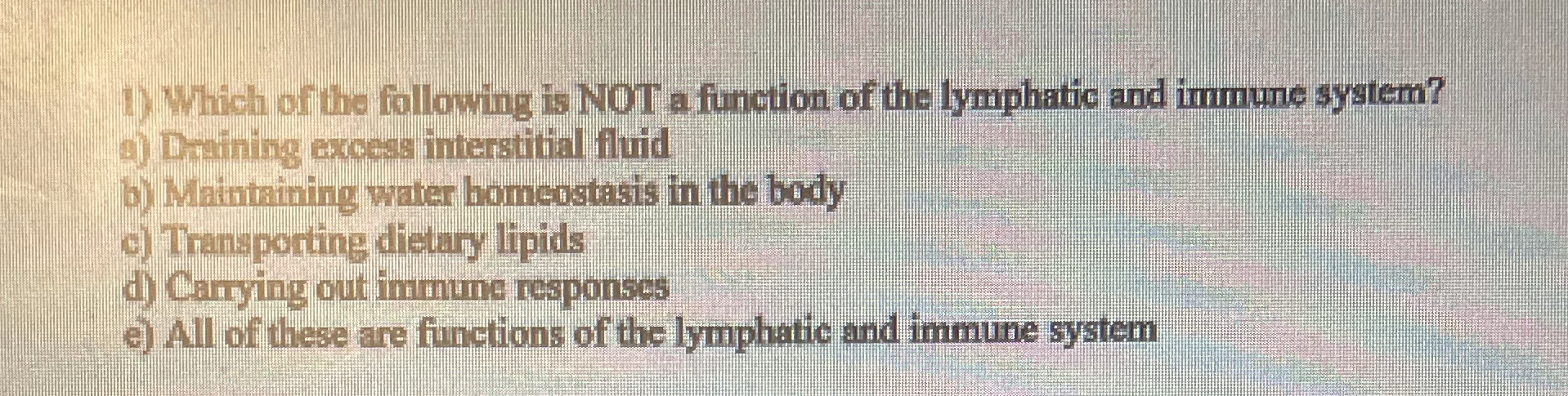 Solved Which of the following is NOT a function of the | Chegg.com