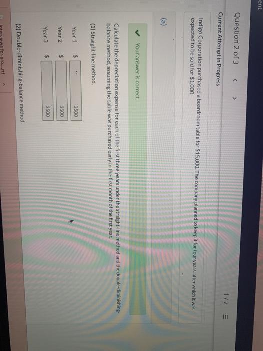 Solved ent Question 2 of 3 1/2 III Current Attempt in | Chegg.com