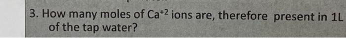 Solved 1. Calculate the number of moles of EDTA present in | Chegg.com