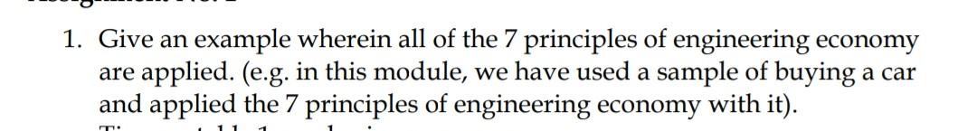 Solved 1. Give an example wherein all of the 7 principles of | Chegg.com