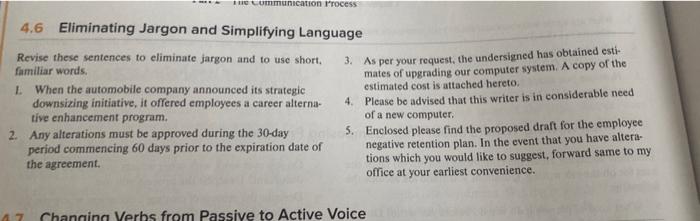 4.6 Eliminating Jargon and Simplifying Language | Chegg.com