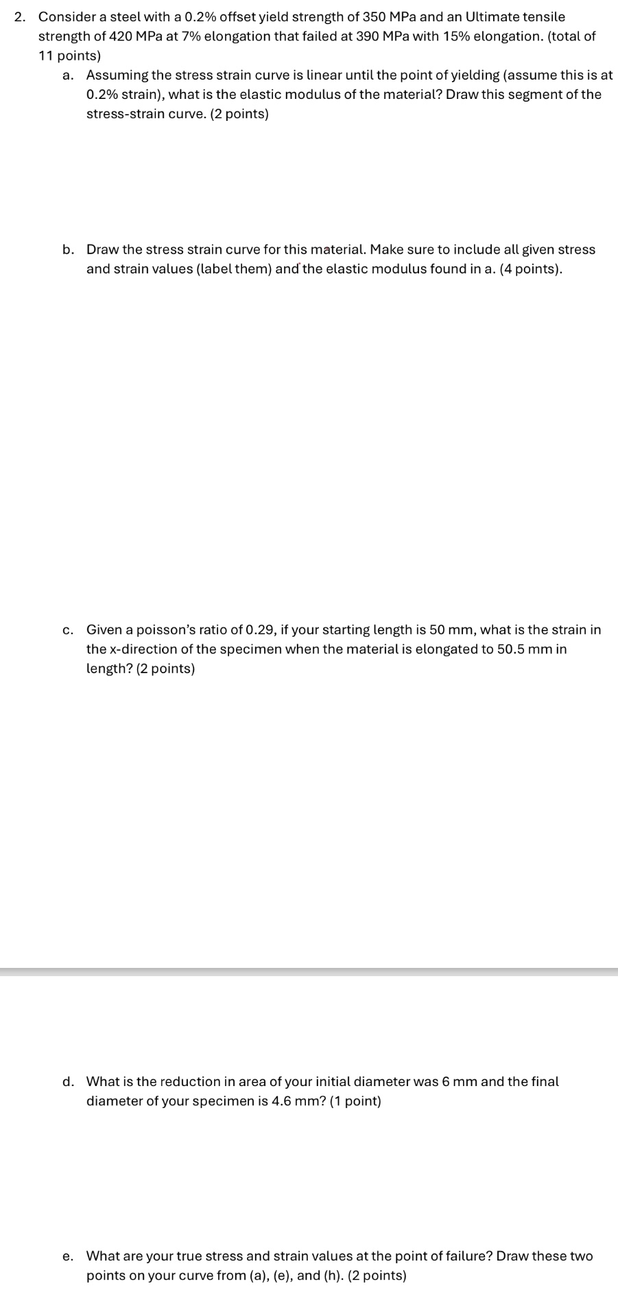 Solved Consider a steel with a 0.2% ﻿offset yield strength | Chegg.com