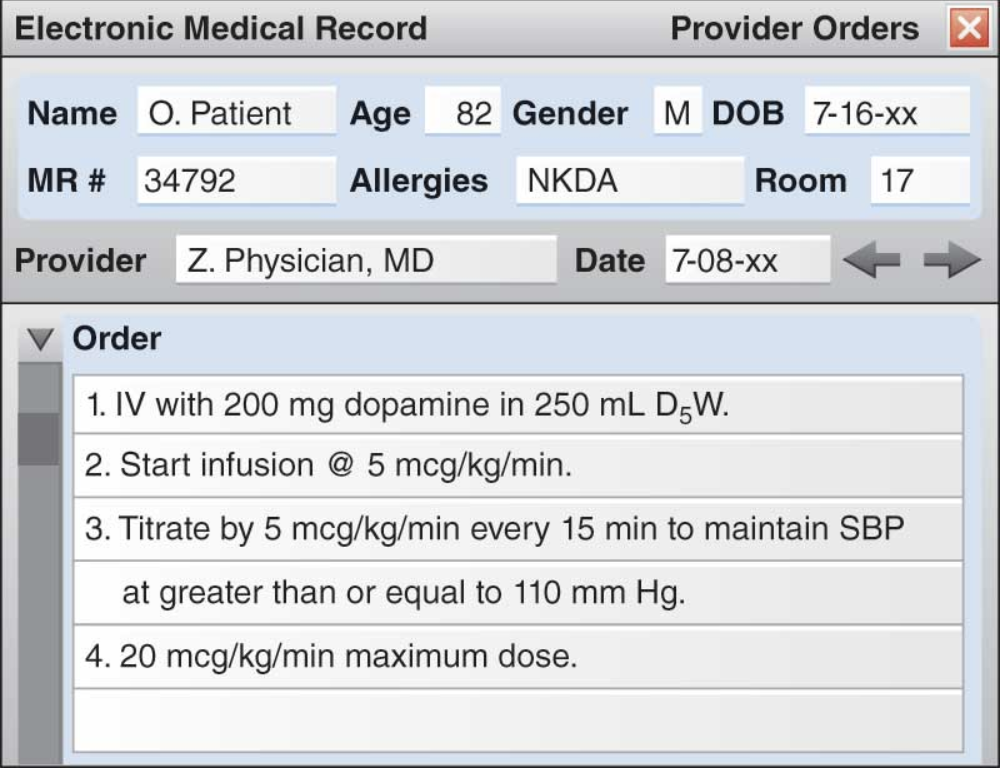Solved The physician writes the following titration order | Chegg.com