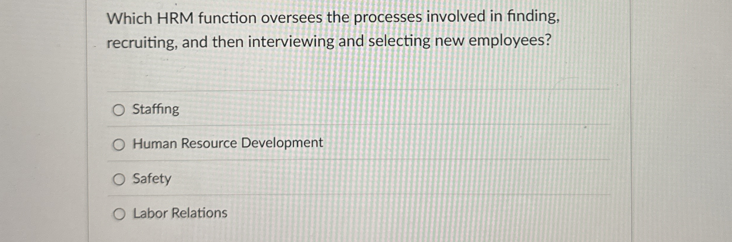 Solved Which HRM function oversees the processes involved in | Chegg.com