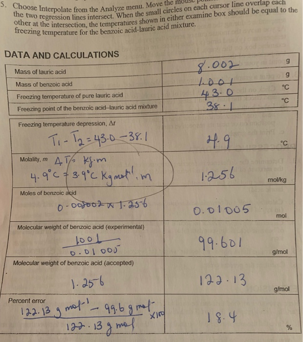 Solved 5. Choose Interpolate from the two regression lines | Chegg.com