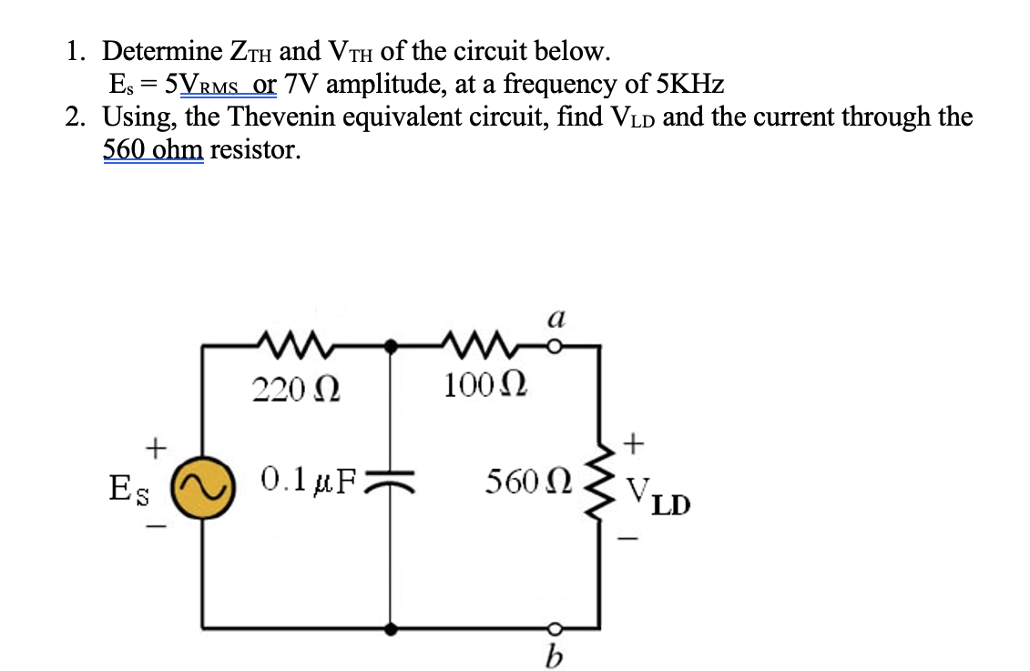 Solved Determine ZTH ﻿and VTH ﻿of the circuit below. | Chegg.com