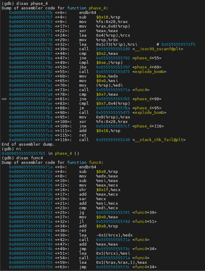 Solved Binary Bomb lab phase_4. ﻿two input,(%d %d) ﻿and | Chegg.com