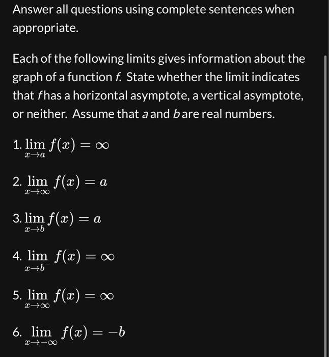 Solved Answer all questions using complete sentences when | Chegg.com Solved Answer all questions using complete sentences when | Chegg.com
