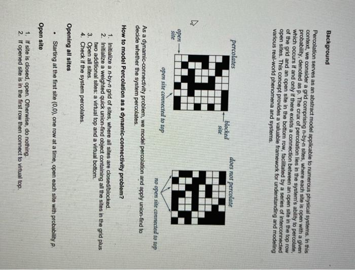 Solved Background Percolation serves as an abstract model | Chegg.com
