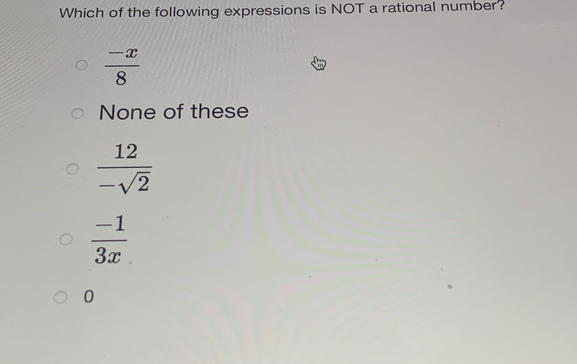 Solved Which of the following expressions is NOT a rational | Chegg.com