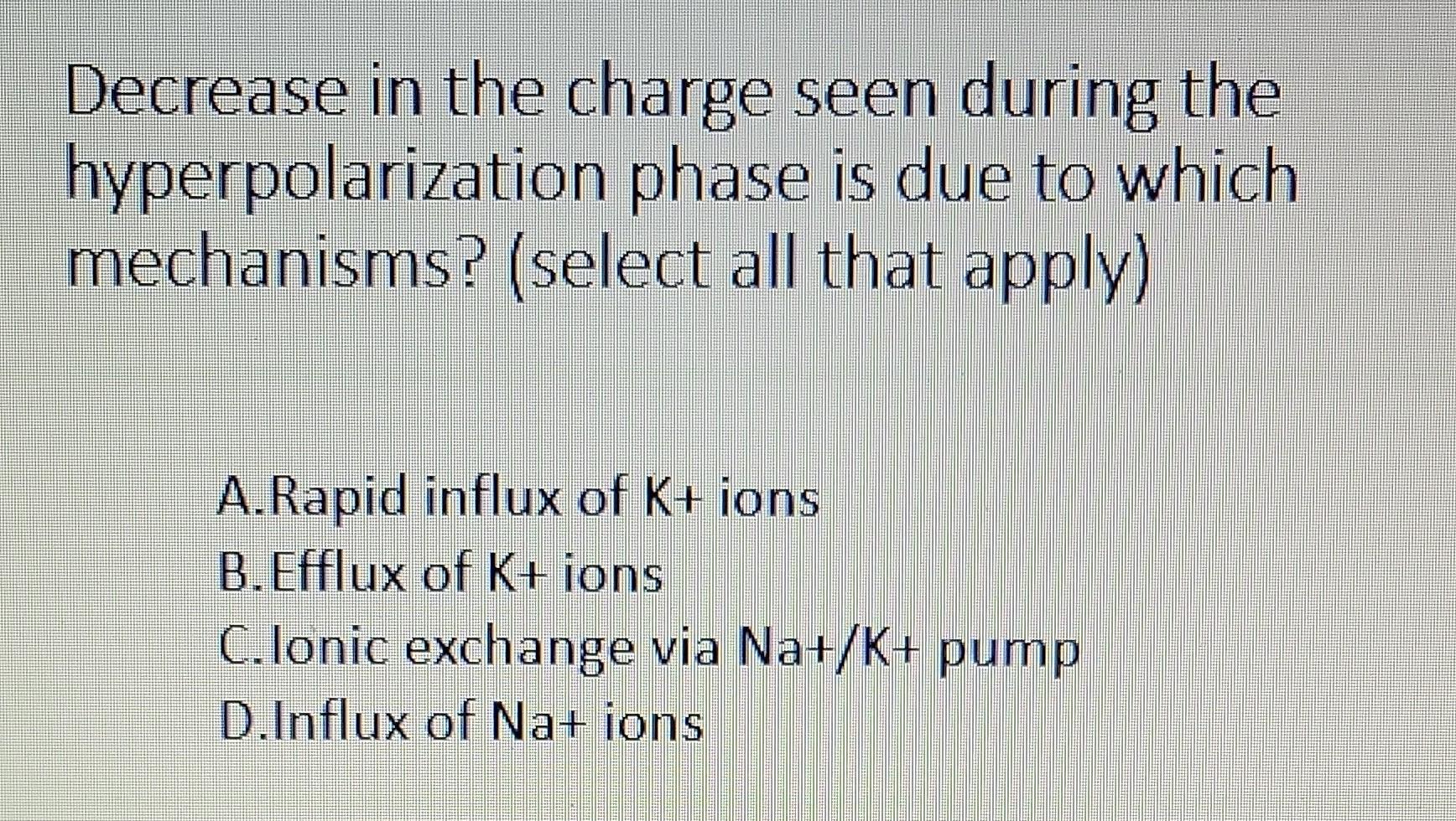 Solved Decrease in the charge seen during the | Chegg.com