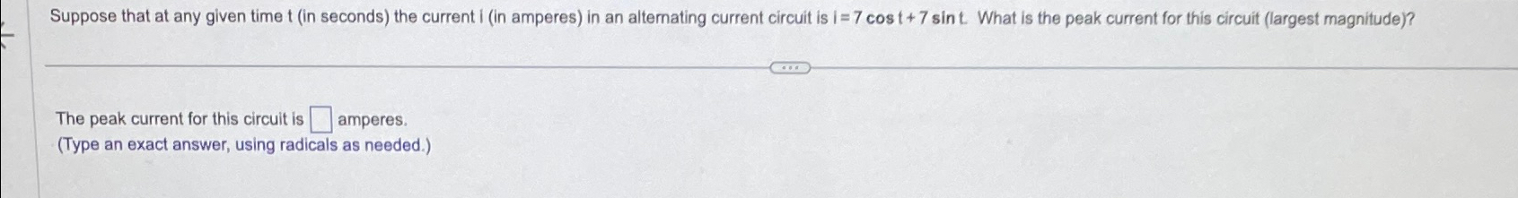 Solved Suppose that at any given time t (in seconds) ﻿the | Chegg.com