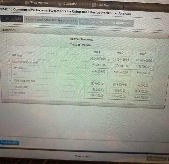 Solved 3 Show Me How Calculator Print Item paring | Chegg.com