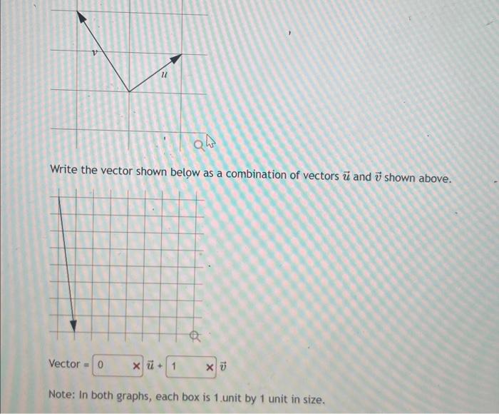 Solved Write the vector shown below as a combination of | Chegg.com