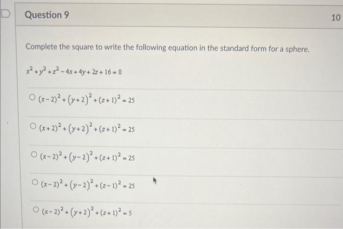 Solved Complete the square to write the following equation | Chegg.com