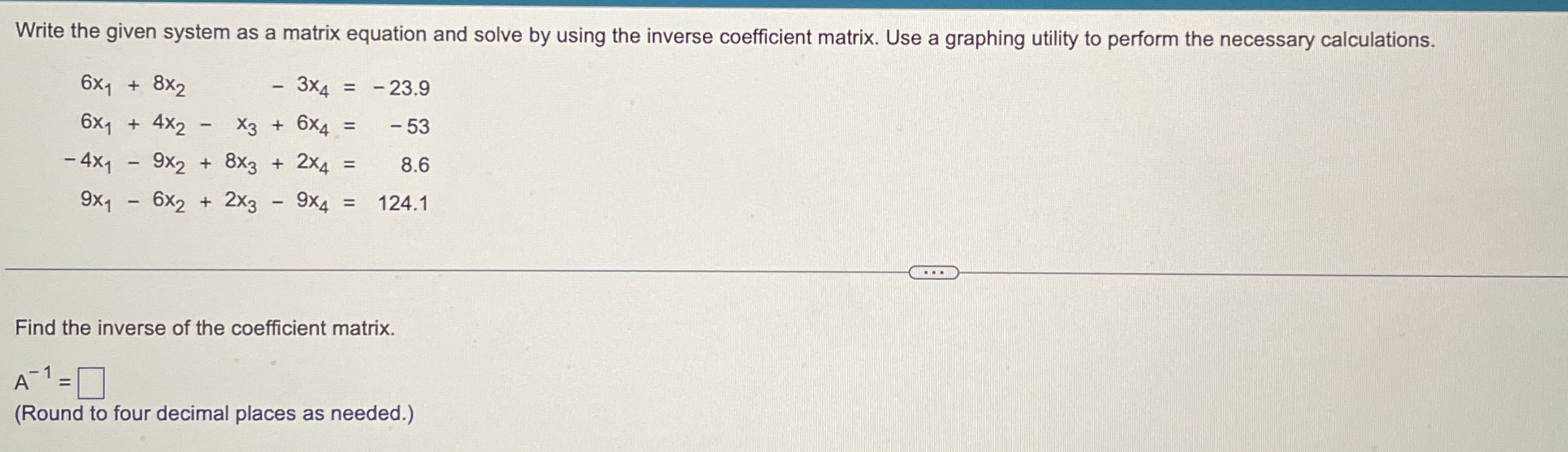 Solved Write The Given System As A Matrix Equation And Solve 5156