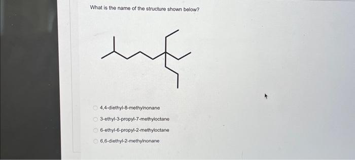 Solved What is the name of the structure shown below? | Chegg.com