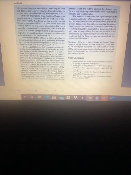 Arizona v. United States 1895.00 2093 2012 United | Chegg.com