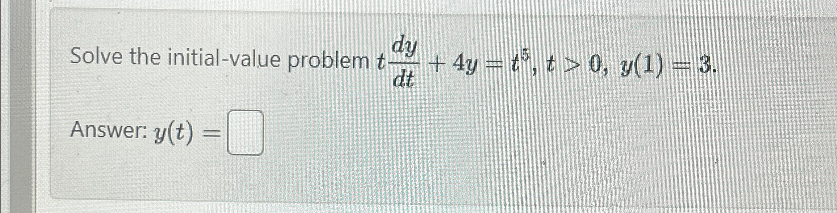 Solved Solve the initial-value problem | Chegg.com