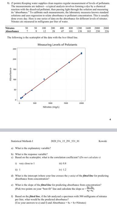 Solved 9) (5 points) Keeping water supplies clean requires | Chegg.com