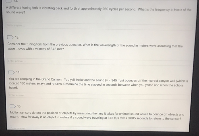 Solved A different tuning fork is vibrating back and forth | Chegg.com