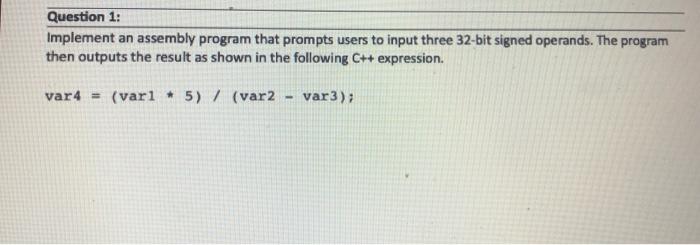 Solved Implement an assembly program that prompts users to | Chegg.com