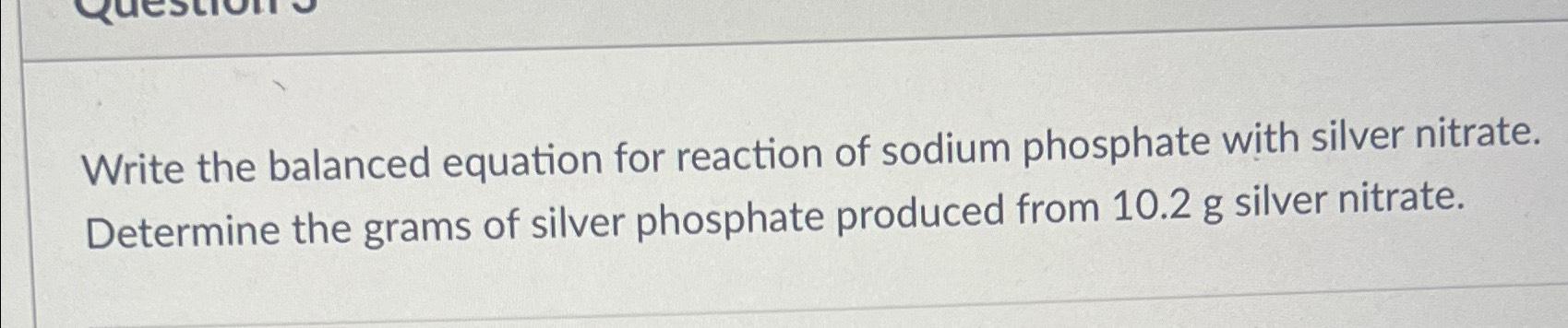 Solved Write the balanced equation for reaction of sodium | Chegg.com