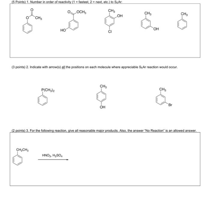 Solved (3 points) 2. Indicate with arrow(s) all the | Chegg.com