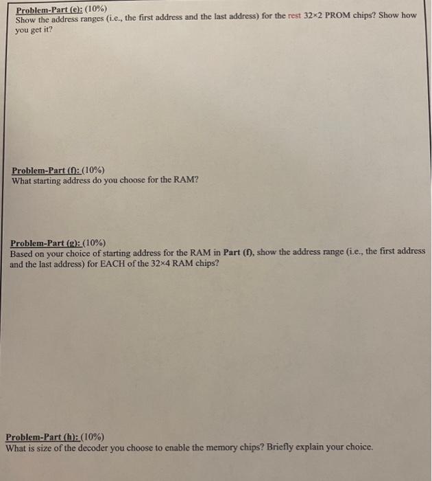 Solved Design a computer system with an 8-bit address bus, | Chegg.com